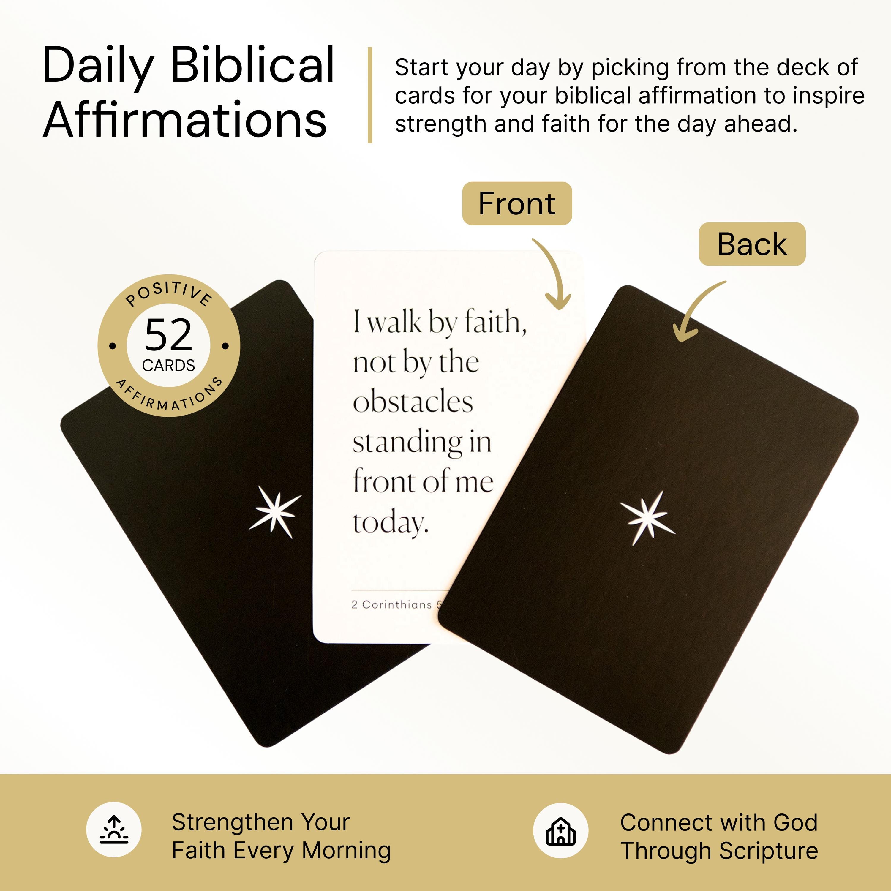 Biblical Affirmation Deck | 52 Card Deck of Bible Quotes | Daily ...