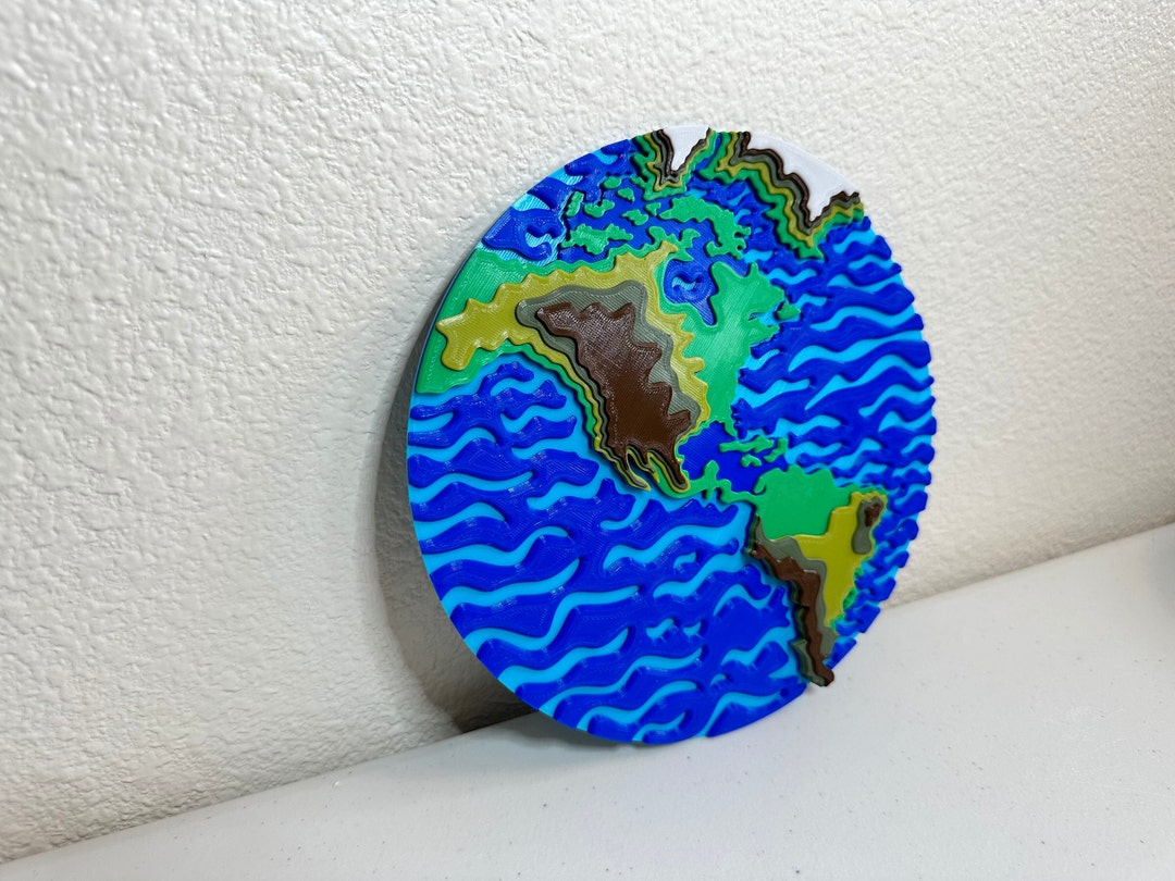 Earth 3D Printed Art - Etsy