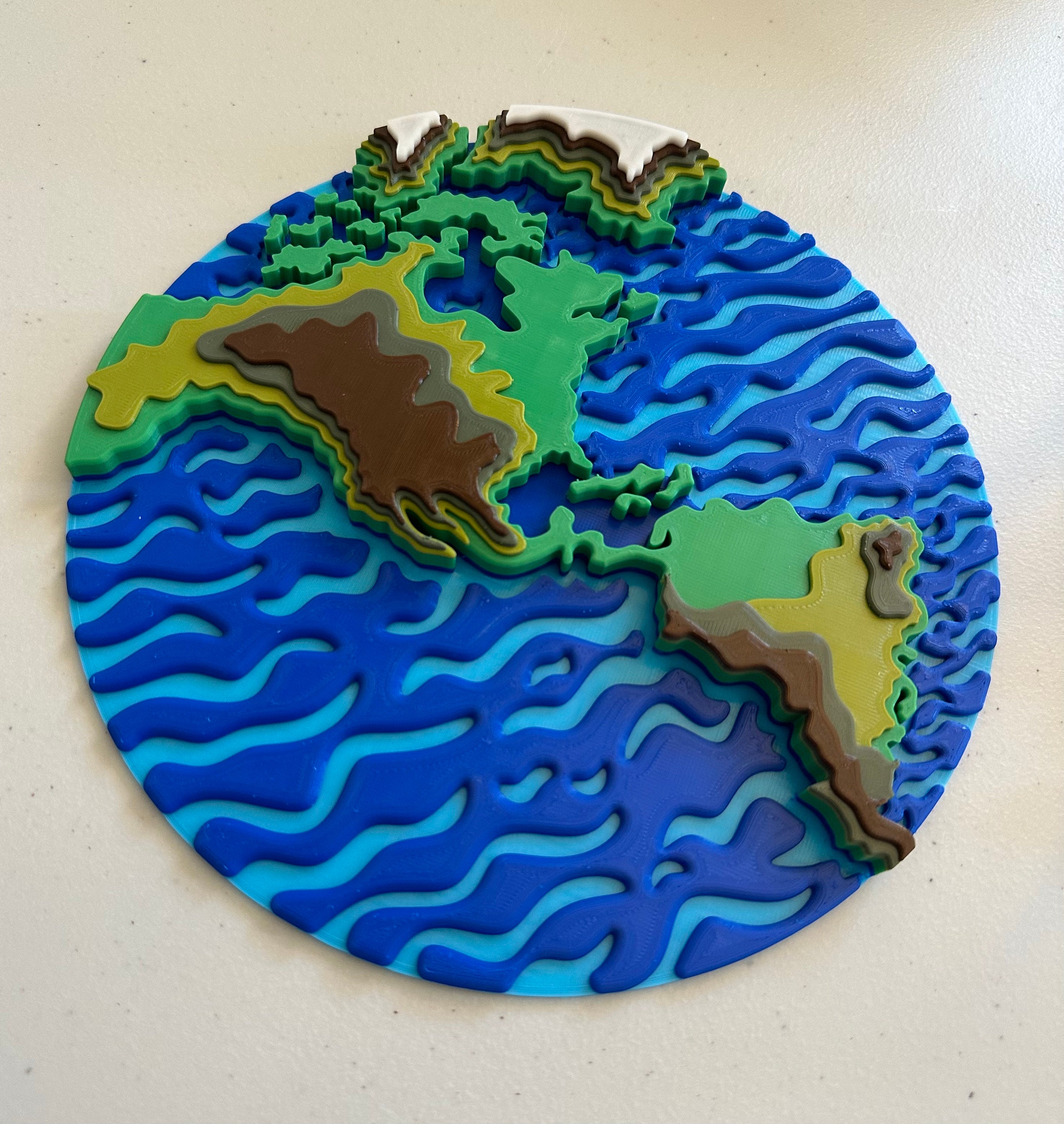 Earth - 3D Printed Art - Etsy
