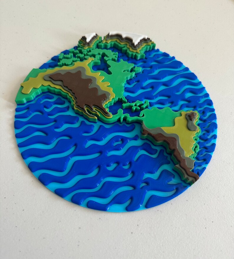 Earth - 3D Printed Art - Etsy