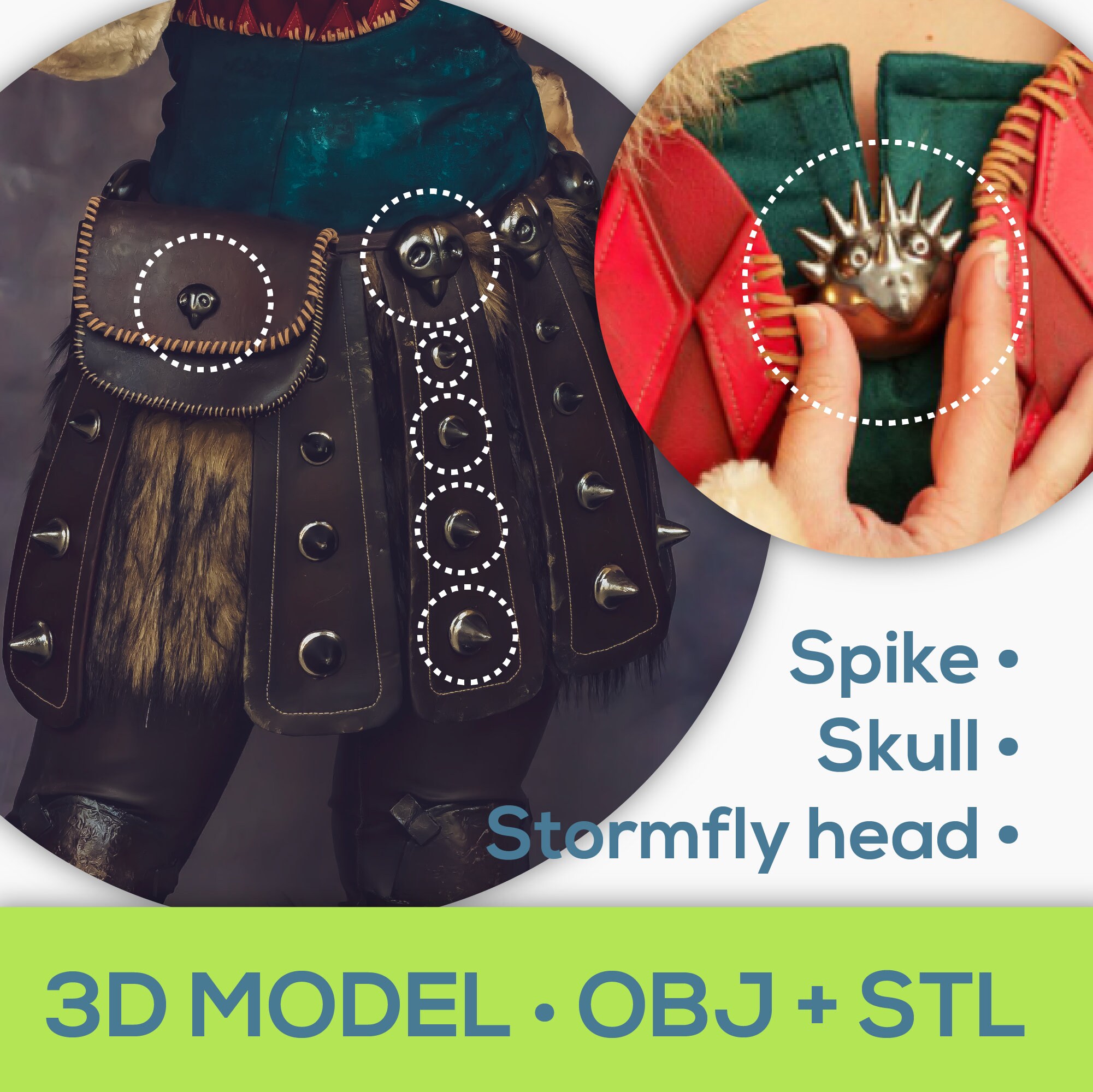 Cosplay 3D Model (stl + Obj) - How to Train Your Dragon - Astrid (skull ...