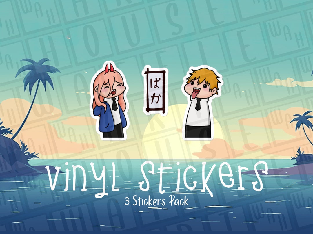Chibi Power Denji Baka Sticker Pack Anime Stickers Vinyl - Etsy