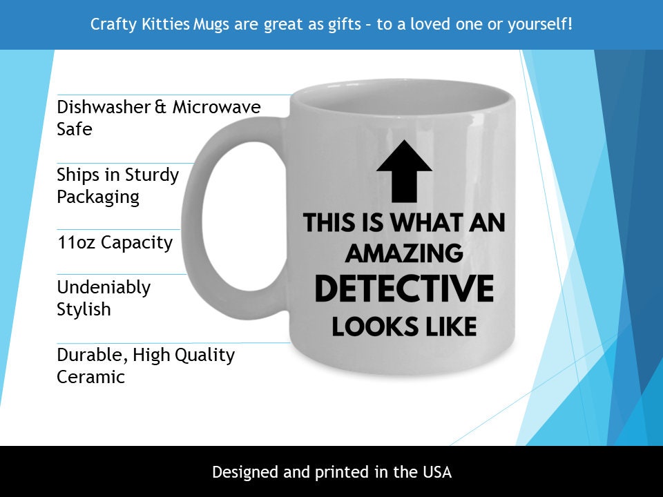 Amazing Detective Coffee Mug Police Detective Gifts, Detective Mug ...