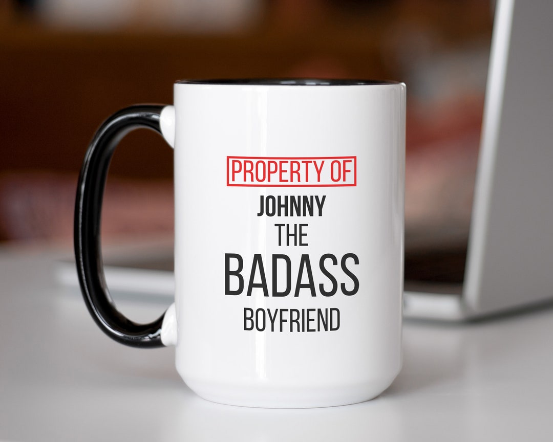 Personalized Badass Boyfriend Mug Valentines Gift for Boyfriend ...