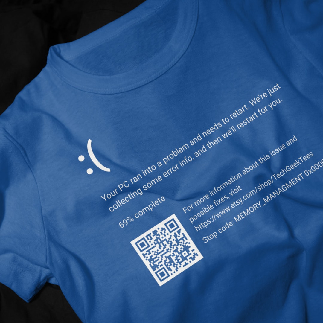 Windows BSOD blue Screen of Death Meme T-shirt - Etsy
