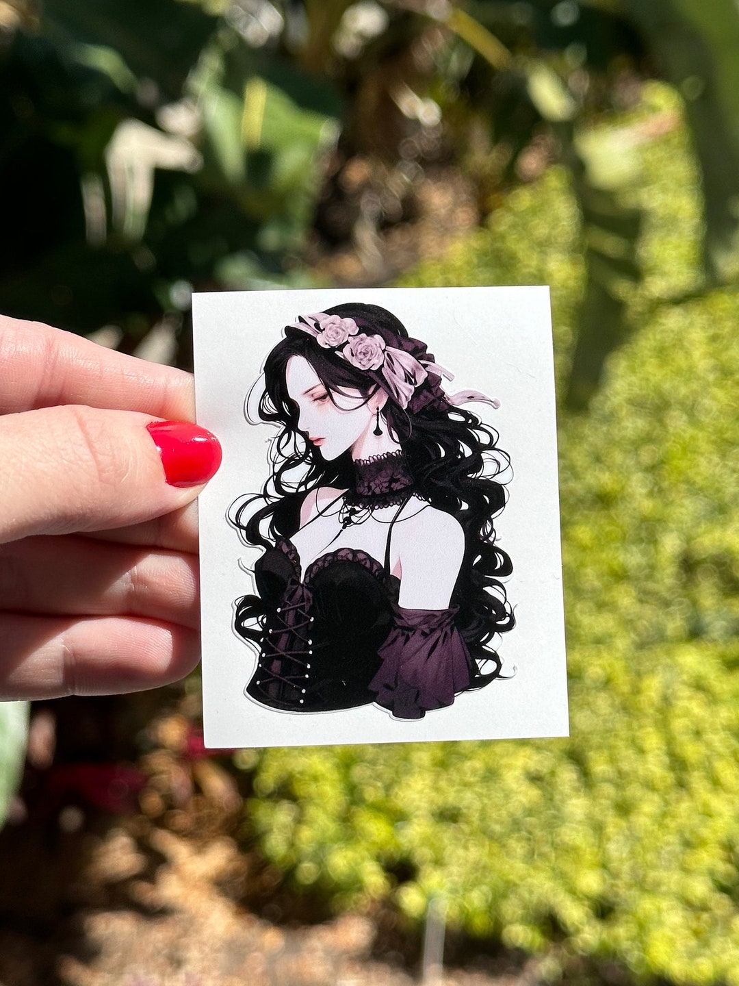 Anime Girl Waterproof Vinyl Sticker Goth Waifu Sticker Waifu Jdm Decal