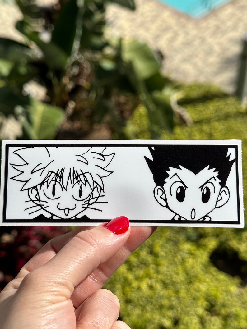 Gon And Killua Panel Vinyl Sticker Jdm Slapper Sticker Waterproof Window Decal Laptop Sticker