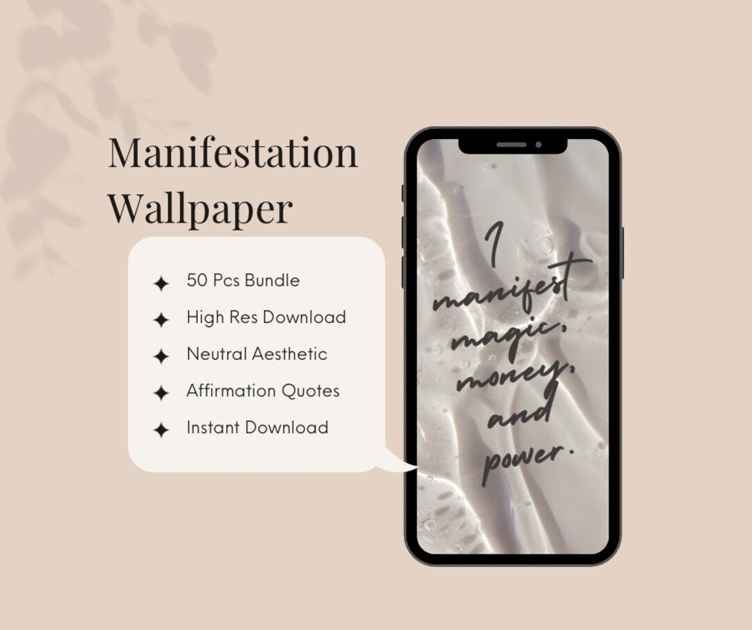 Manifestation Phone Wallpapers | Motivational Lock Screens | Digital ...