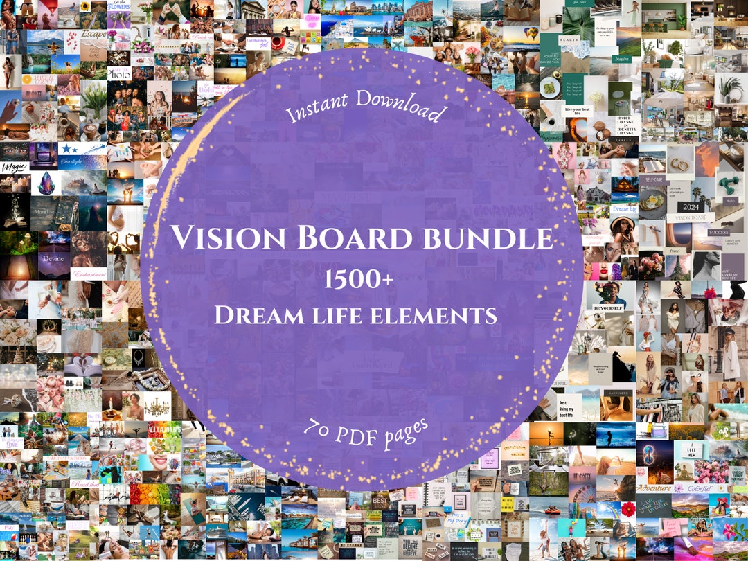 Vision Board Bundle Vision Board Printables: Over 1500 Dream Life ...