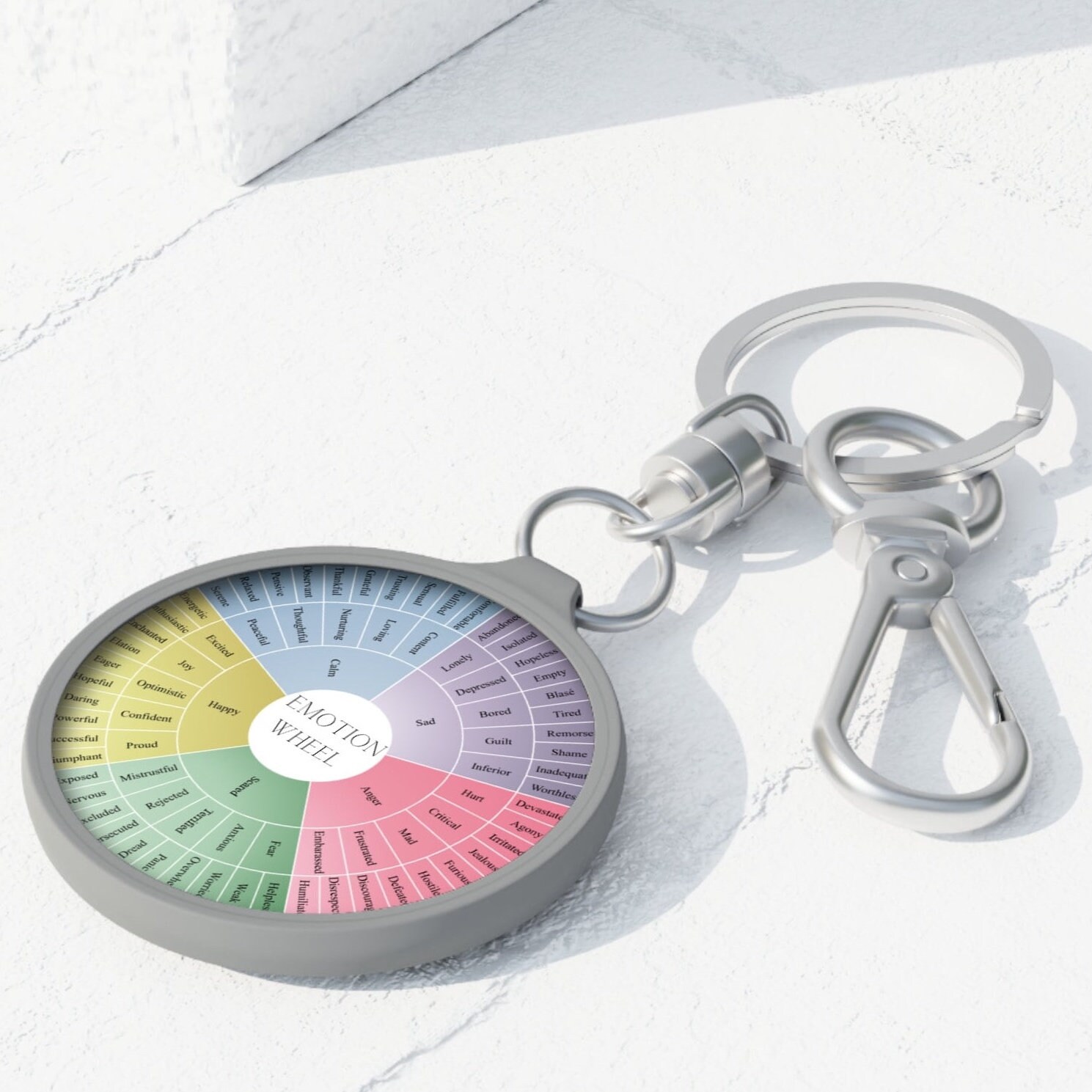 Emotion Wheel Keychain Feelings Wheel Keychain Wheel of Emotions ...