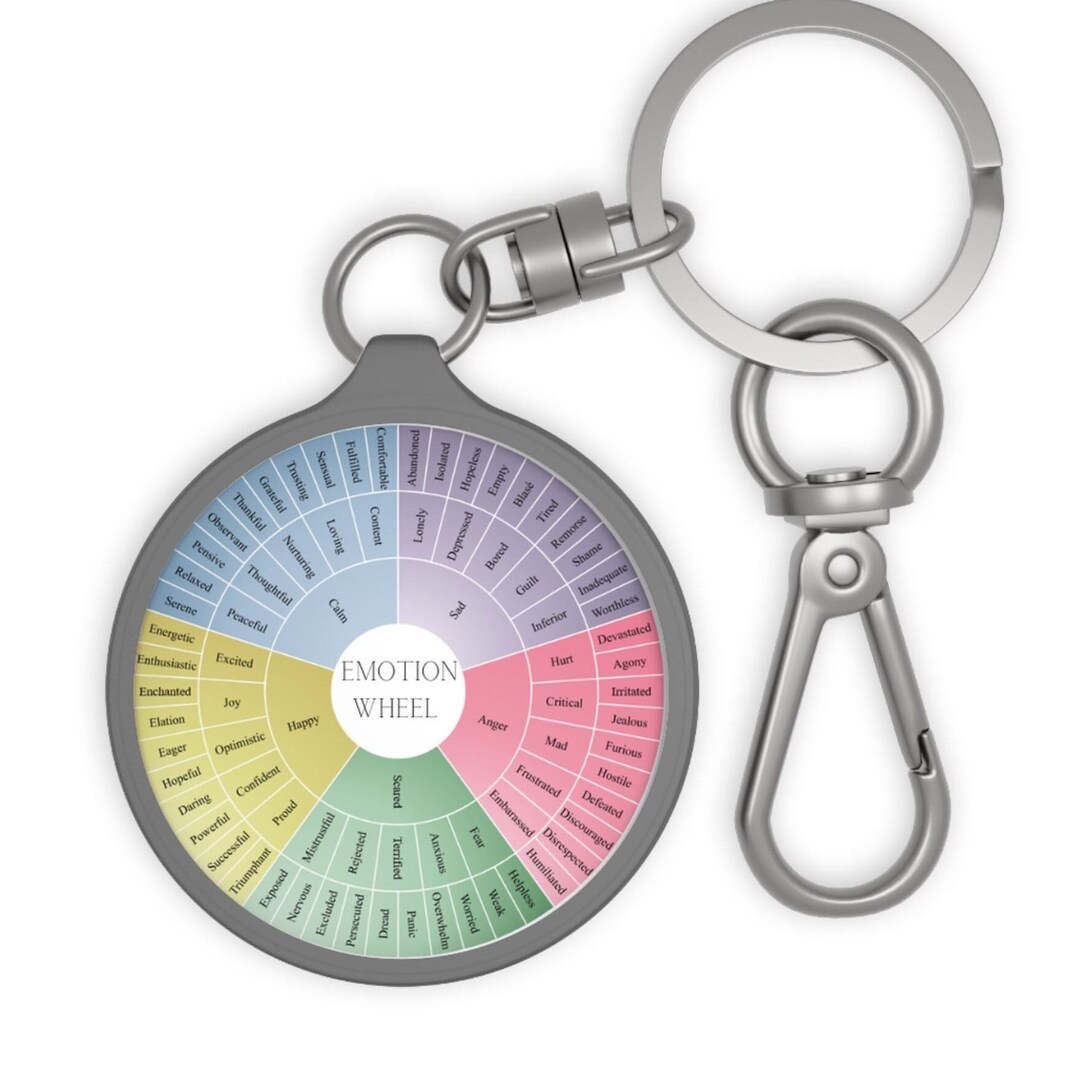Emotion Wheel Keyring - Great for Therapy, for Your Therapist ...