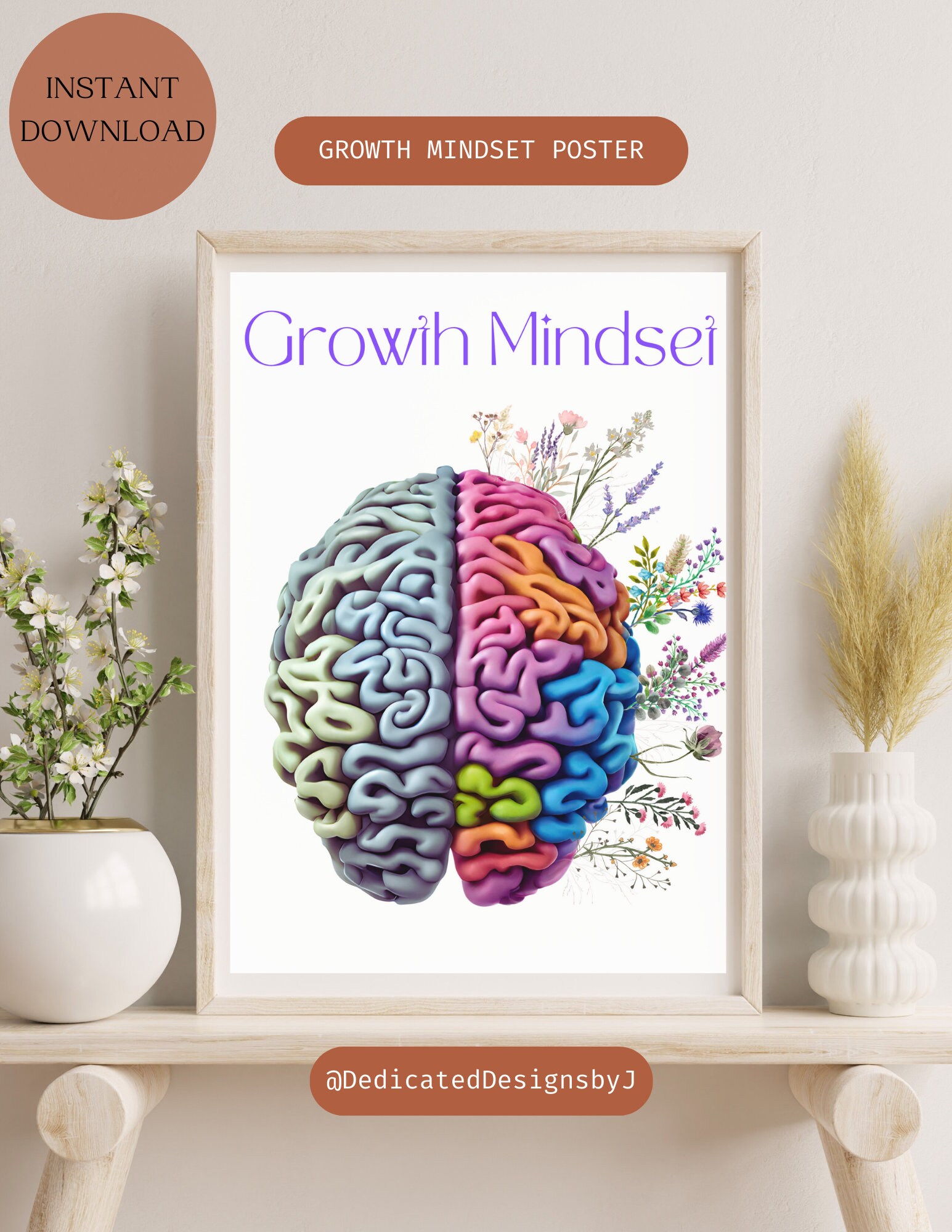 Growth Mindset Wall Art Therapy Office Wall Decor - Etsy