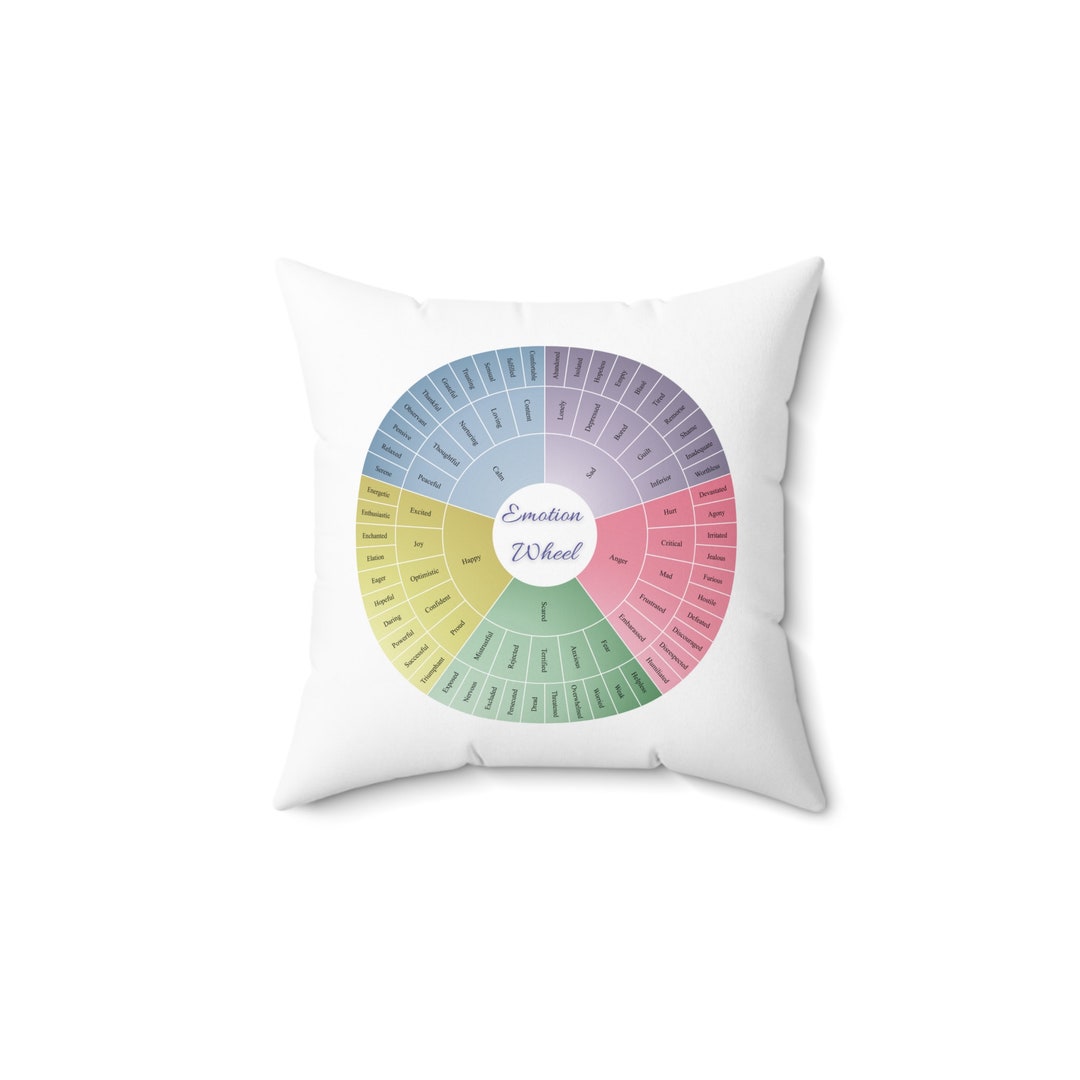 Emotion Wheel Pillow, Feeling Wheel Pillow, Social Worker Gift, Gift ...