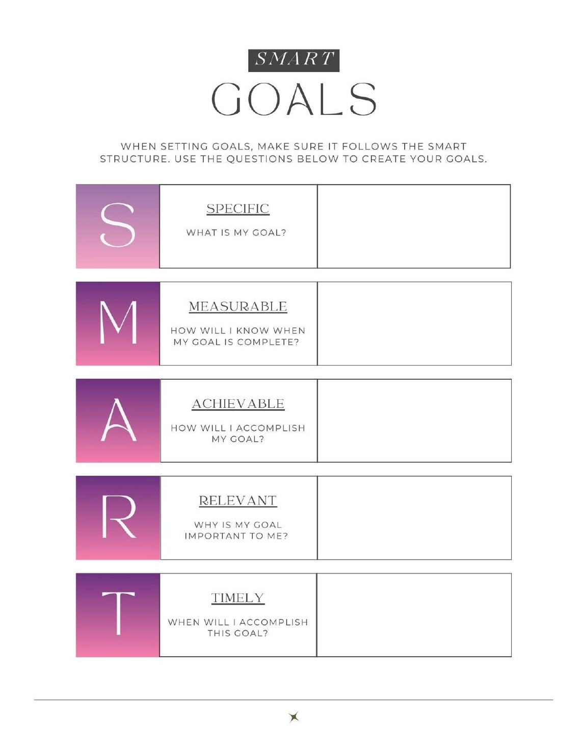 Smart Goal Worksheet, Goal Worksheet, Smart Goal Worksheet,smart Goals ...