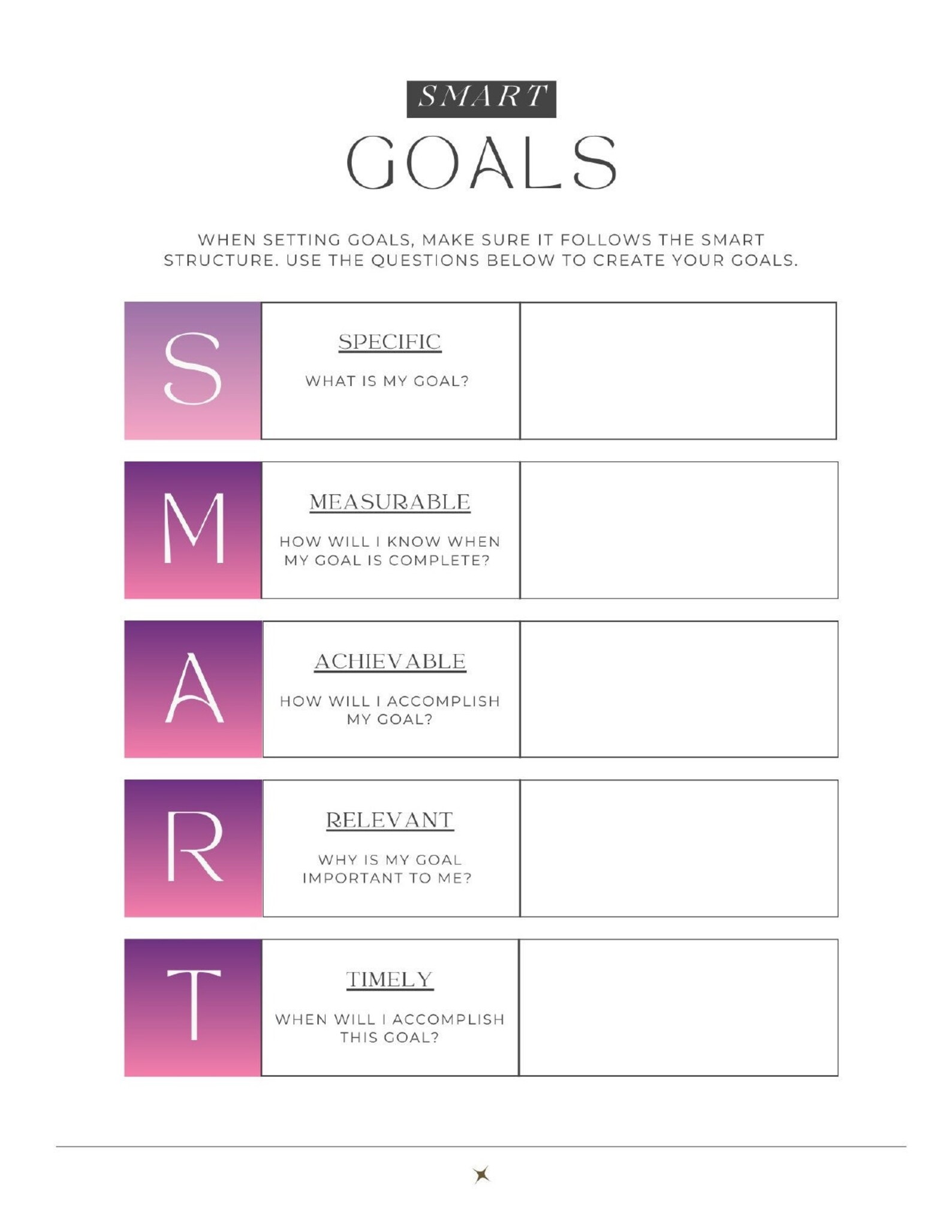 Smart Goal Worksheet, Goal Worksheet, Smart Goal Worksheet,smart Goals ...