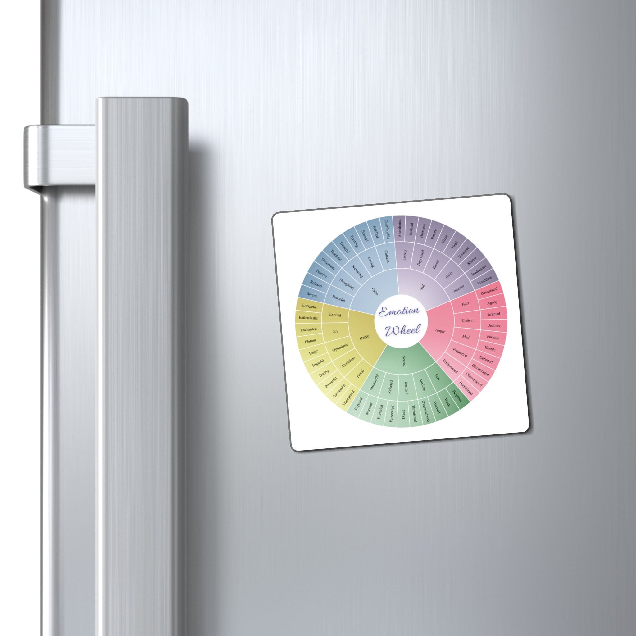 Emotion Wheel Magnet, Feeling Wheel Magnet, Social Worker Gift ...