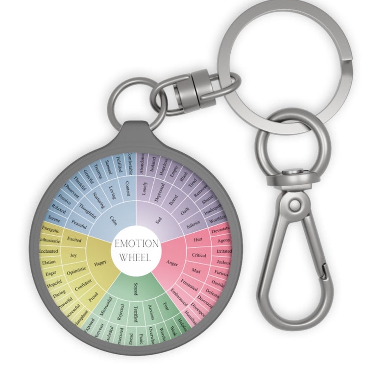 Emotion Wheel Keychain Feelings Wheel Keychain Wheel of Emotions ...