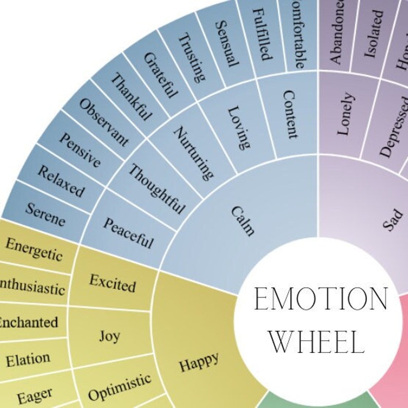 Emotion Wheel PNG and SVG - Mental Health Png Therapy Office Decor ...