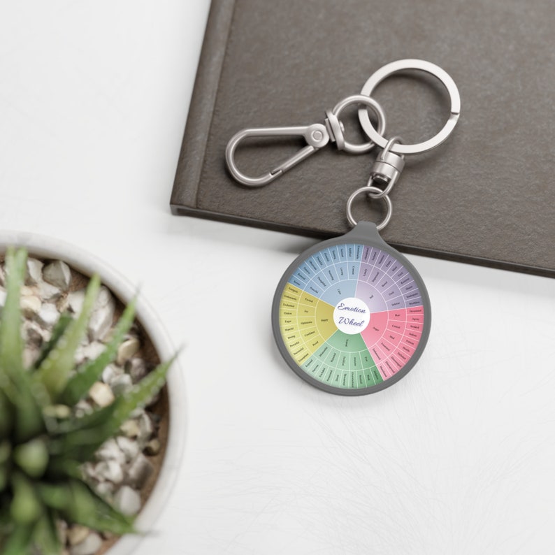 Emotion Wheel Keyring Great for Therapy, for Your Therapist, Therapist ...