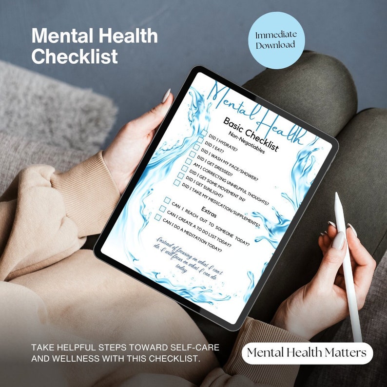 Mental Health Check List. Resilience. Self Care Kit Self Care List ...