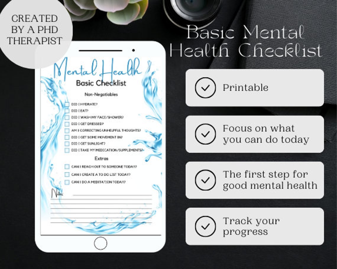 Mental Health Check List. Resilience. Self Care Kit Self Care List ...