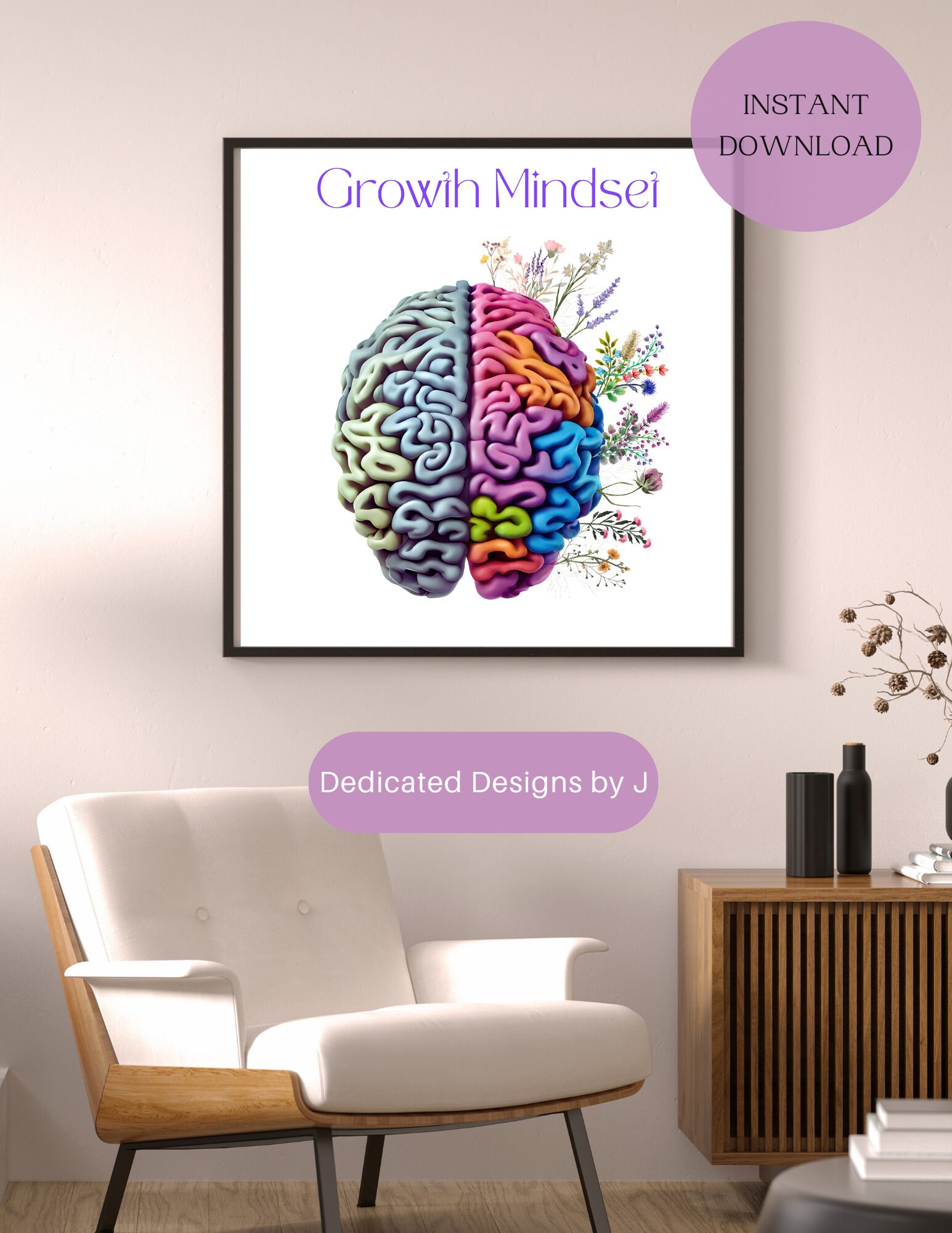 Growth Mindset Wall Art Therapy Office Wall Decor - Etsy
