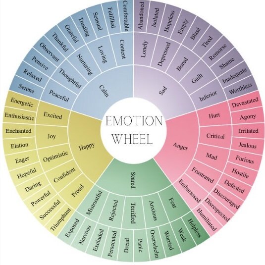 Emotion Wheel Keychain Feelings Wheel Keychain Wheel of Emotions ...