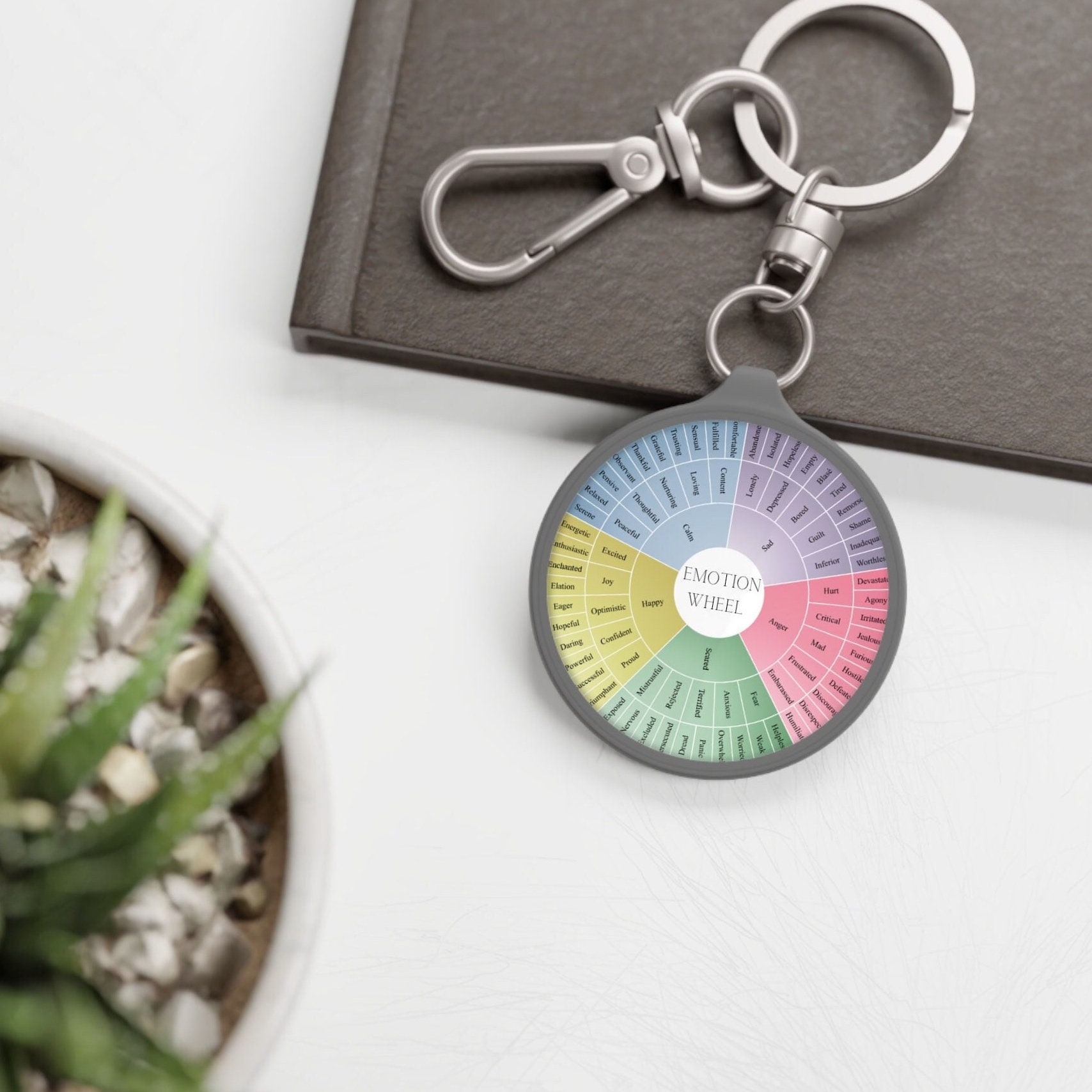 Emotion Wheel Keychain Feelings Wheel Keychain Wheel of Emotions ...