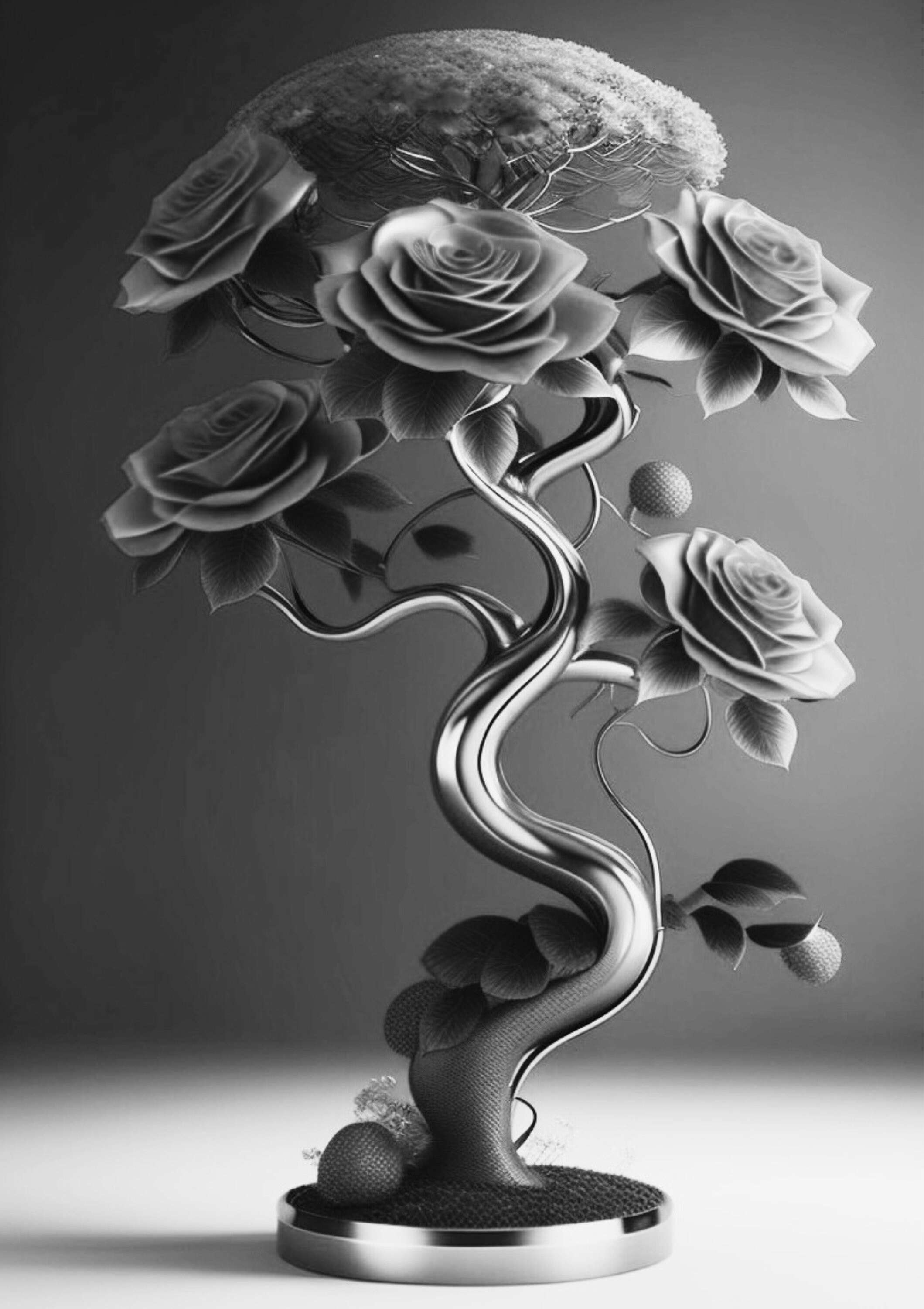 Roses Tree.digital Print.wall Art. - Etsy