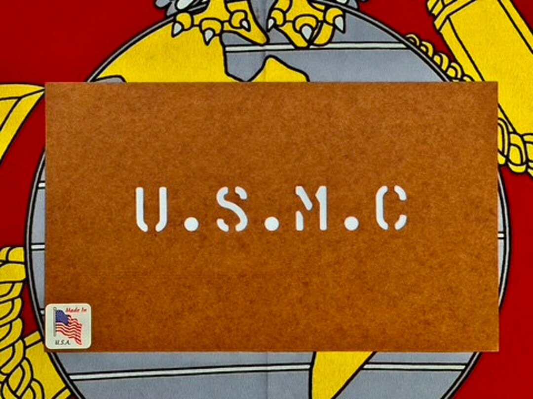 USMC Stencil - Authentic, Durable, and Reusable for DIY Projects - Etsy