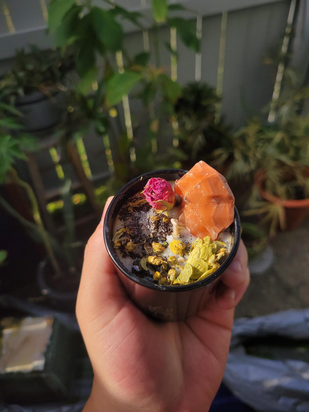 Crystal & Herb Upcycled Hot Fudge Coffee Candle [one of a Kind ...