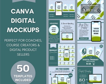 Mock up Canva Template for Coaches, Course Creator Mockups,digital ...