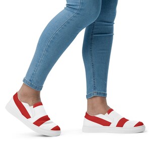 Candy Cane Women’s Slip-on White Canvas Shoes - Etsy