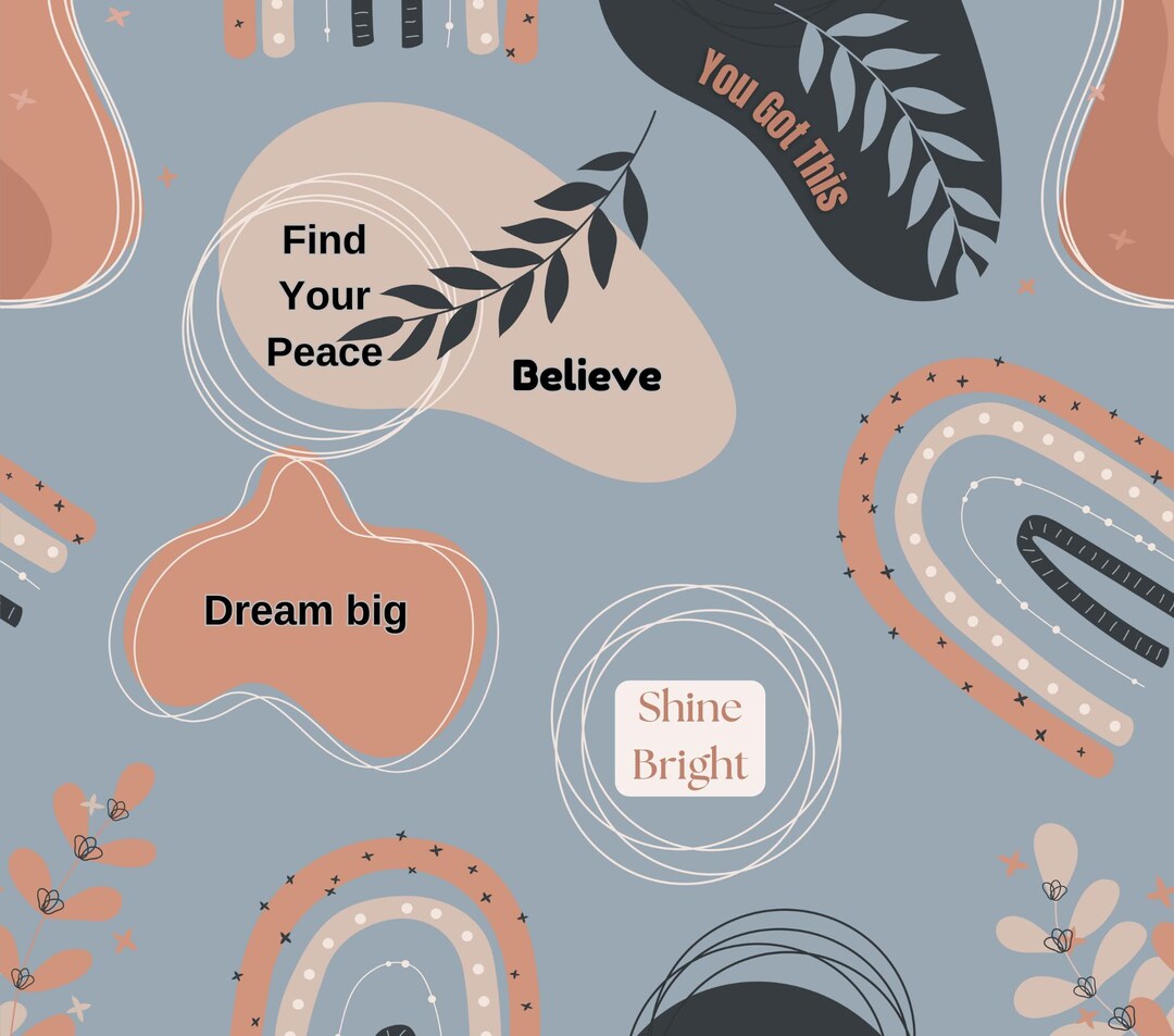 Boho Design With Positive Words 20 Oz Skinny Tumbler Downloadable ...