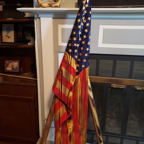 Wooden Draped American Flag - Etsy