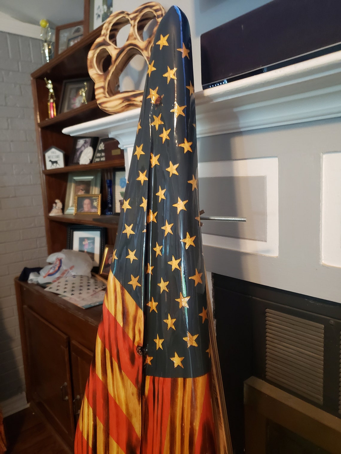 Wooden Draped American Flag Vintage - Etsy