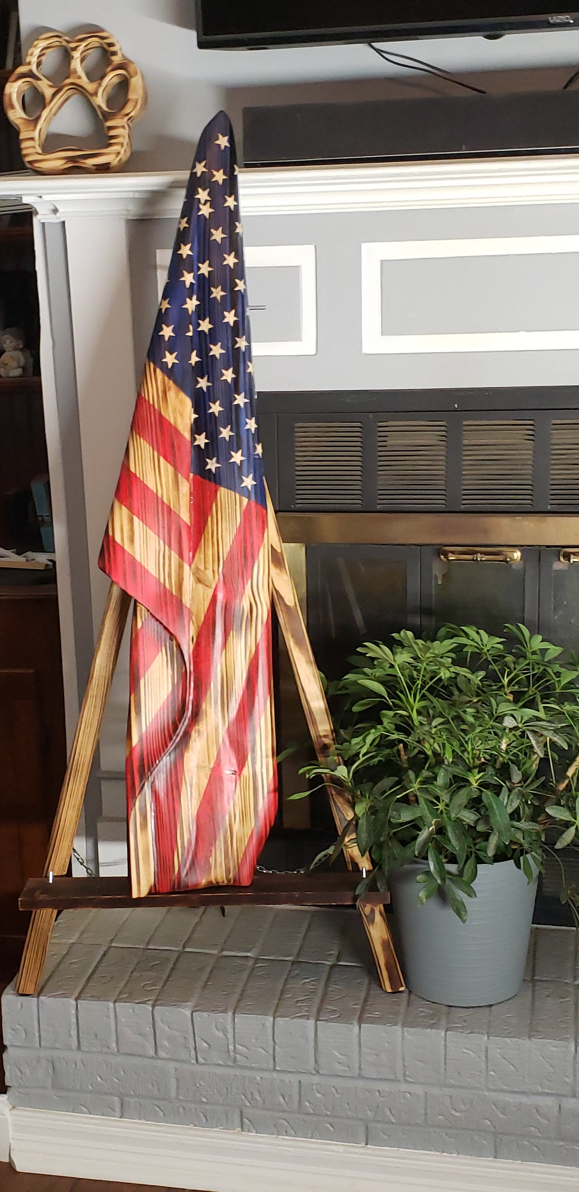 Hand Crafted Solid Wood Flags - Etsy