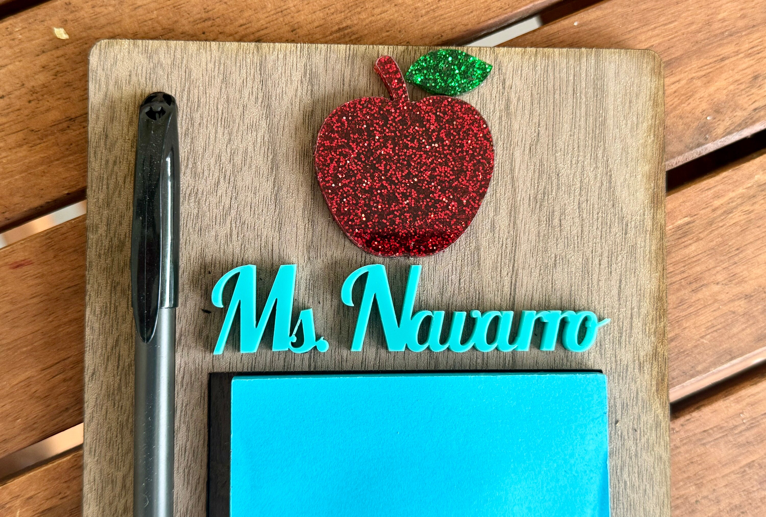 Personalized Sticky Note Holder for Teachers, Christmas Gift for ...