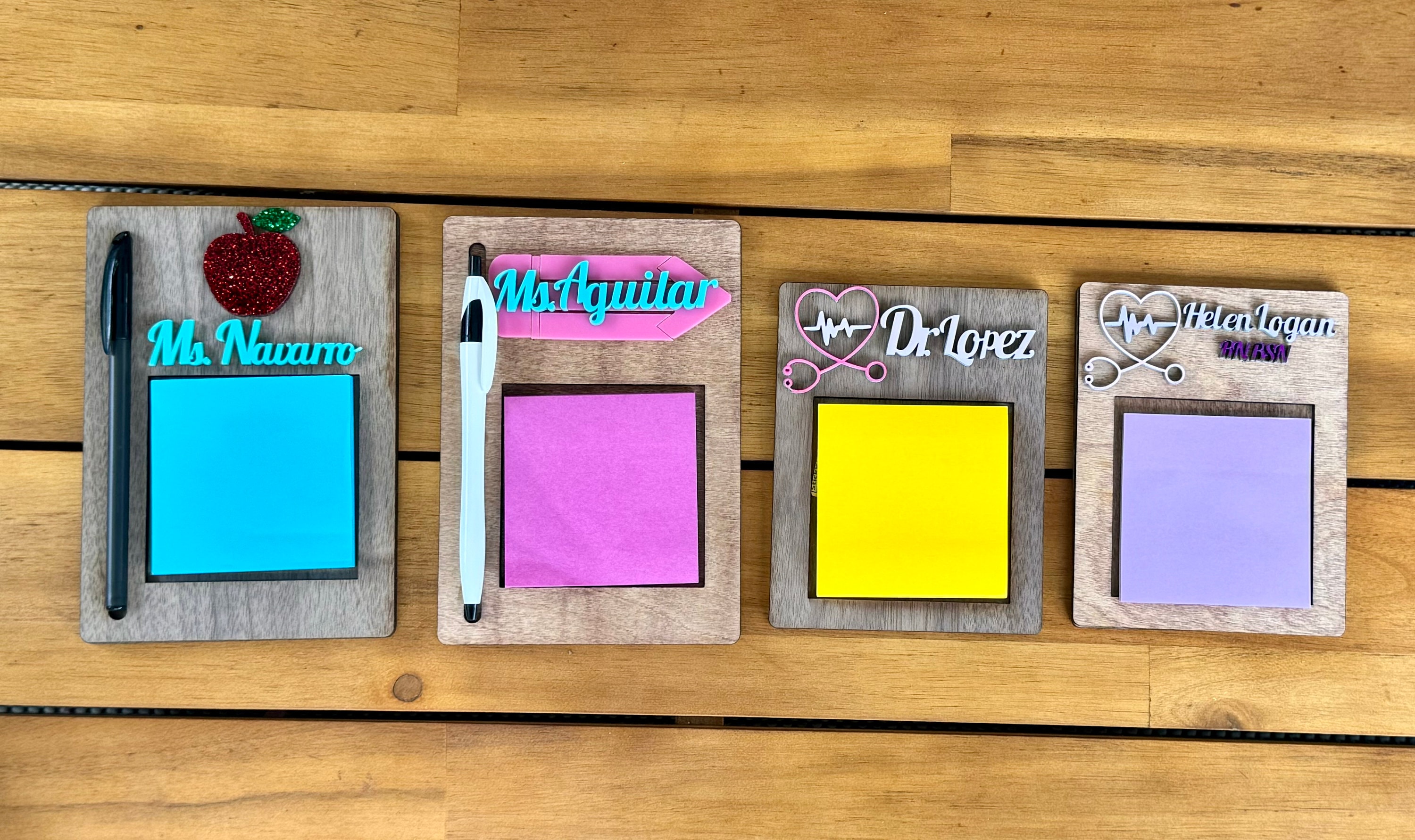 Personalized Sticky Note Holder for Teachers, Christmas Gift for ...