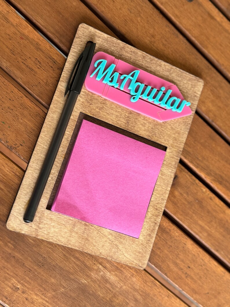 Personalized Sticky Note Holder for Teachers, Christmas Gift for ...