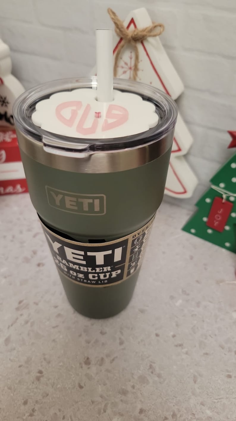 Custom Yeti Tumbler Name Tag 20, 30 or 40 Oz Monogram Name Topper ...