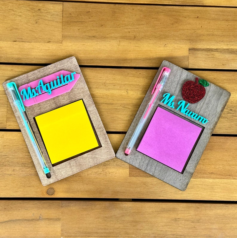 Personalized Sticky Note Holder for Teachers, Christmas Gift for ...