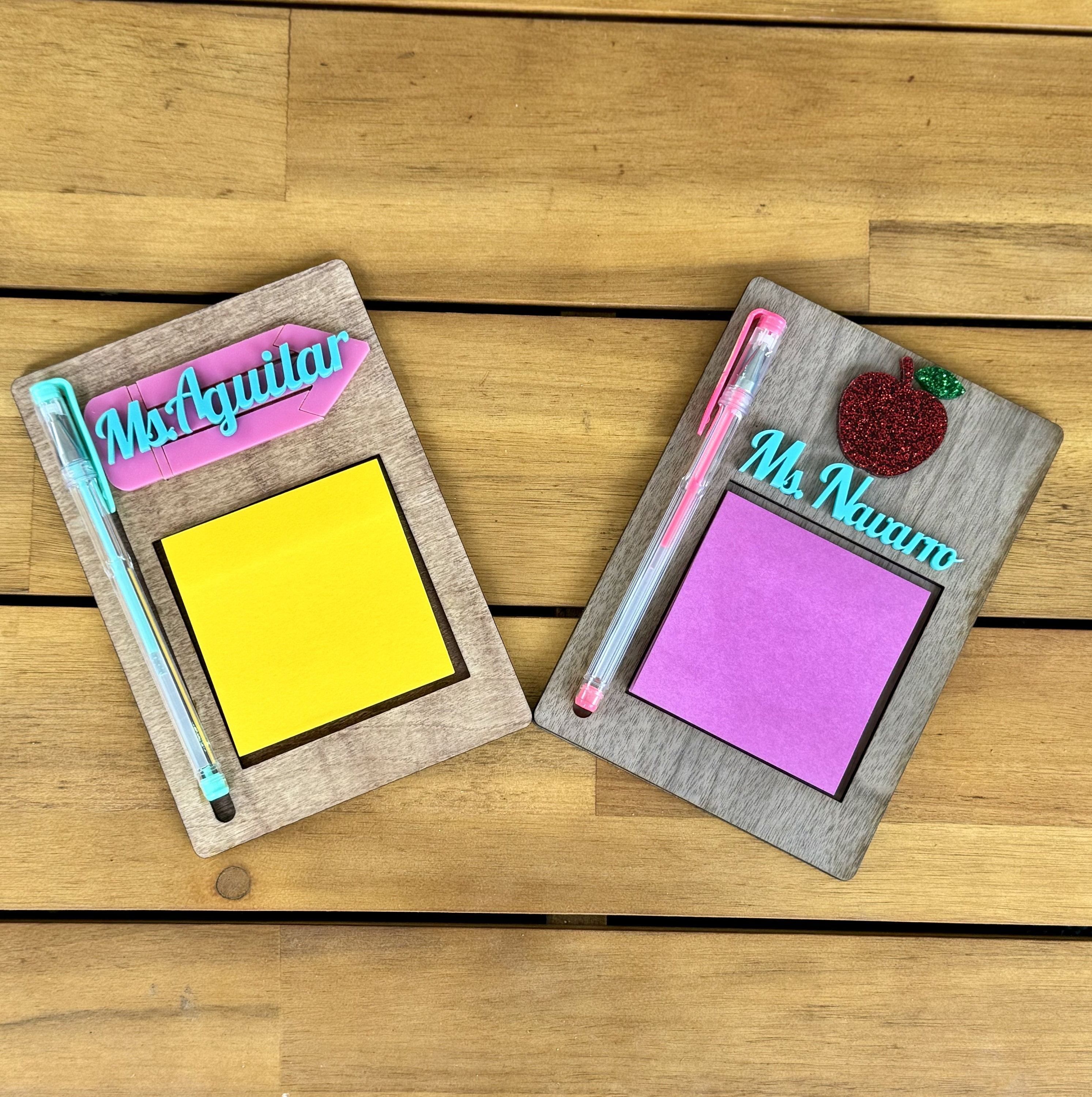 Personalized Sticky Note Holder for Teachers, Christmas Gift for ...