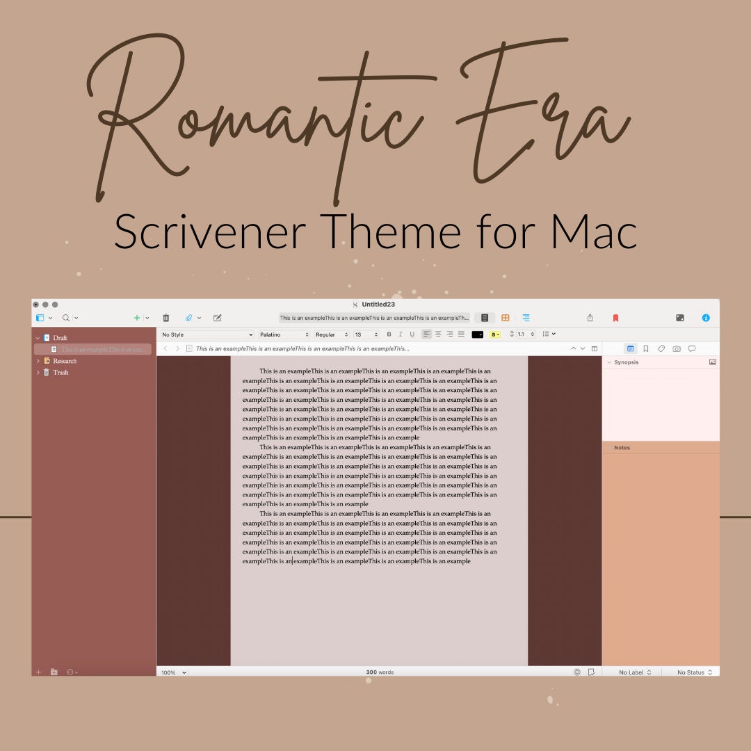 Scrivener Theme for Mac Aesthetic Themes Scrivener - Etsy