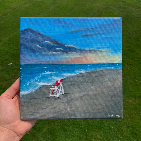 Painted Beach Scene - Etsy