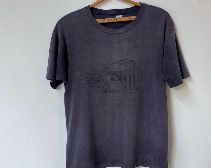 Vintage 1960’s Flaming Hot Rod Engine T-shirt- Honda - Etsy
