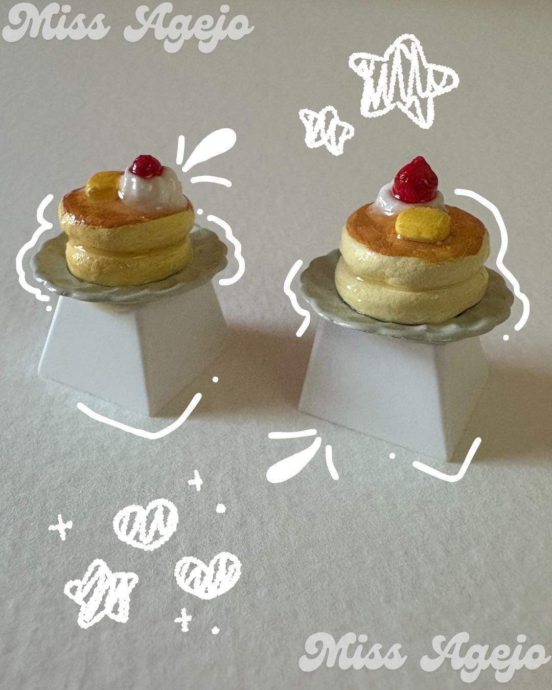 Fluffy Pancake Keycaps | Junimocore - Etsy