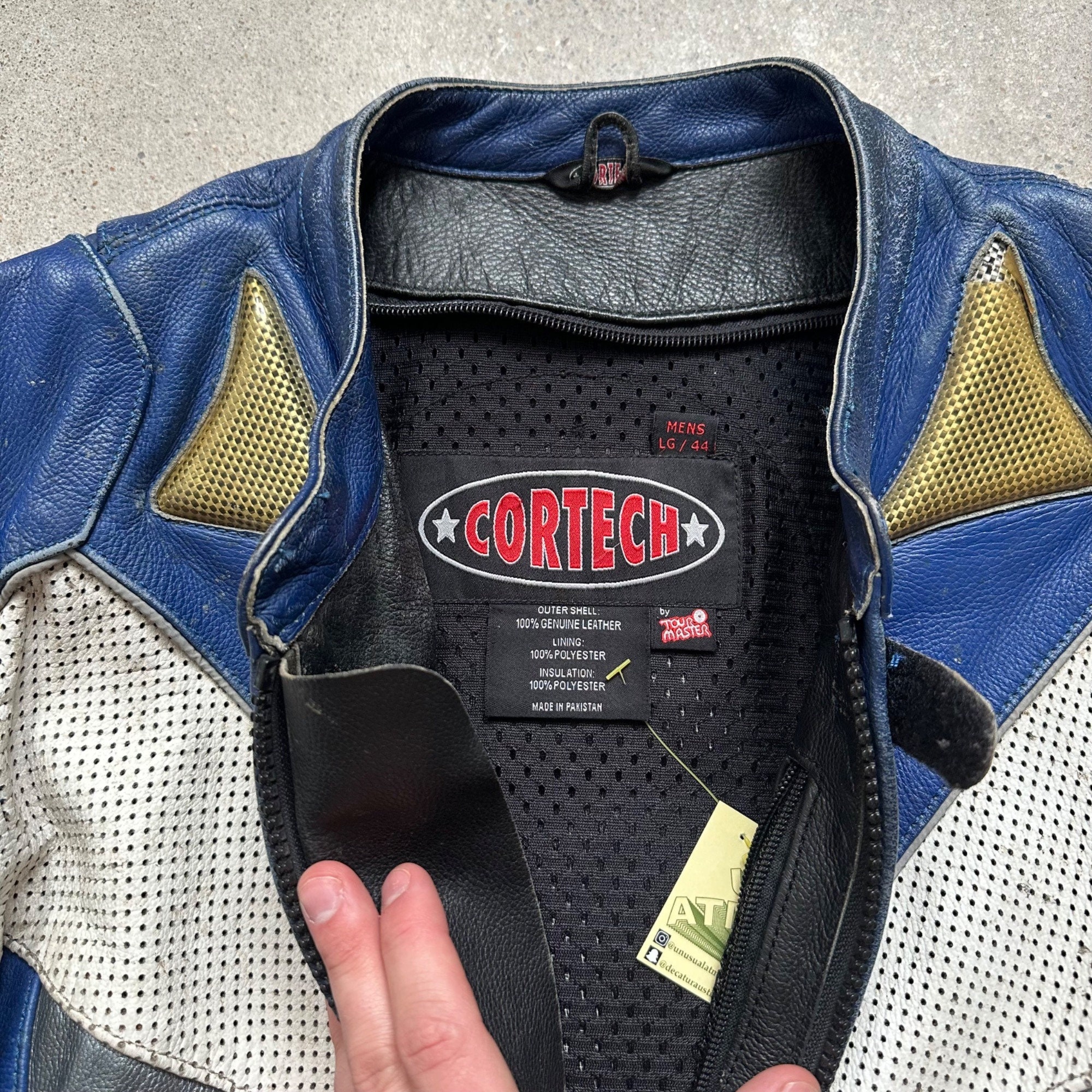 Vintage Cortech Leather Biker Moto Jacket - Etsy