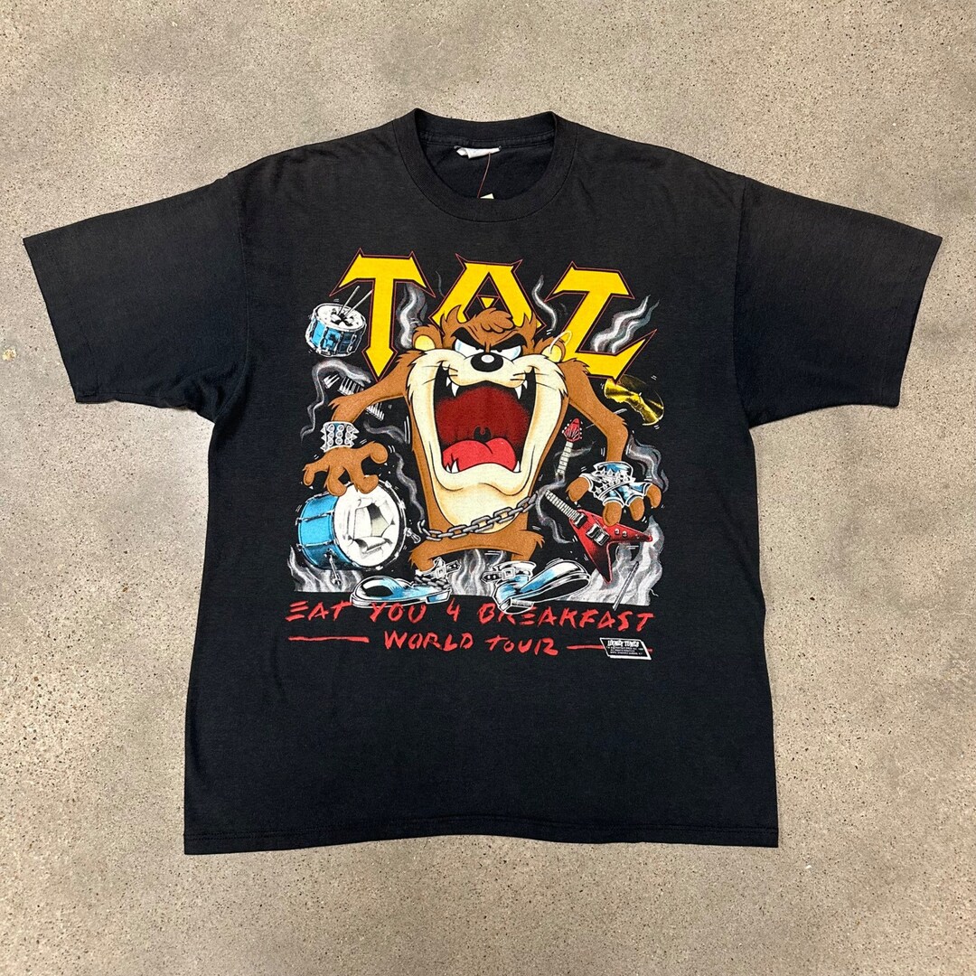 Vintage 1989 Taz World Tour Looney Tunes Shirt - Etsy