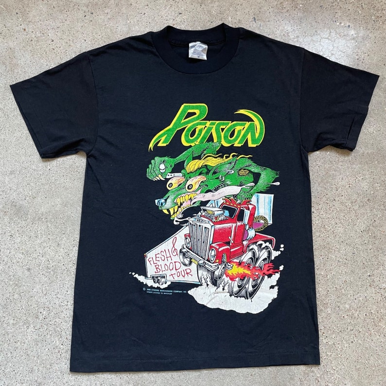 Vintage 1990 Poison Road Dogs From Hell Rat Fink Ed Roth Band - Etsy